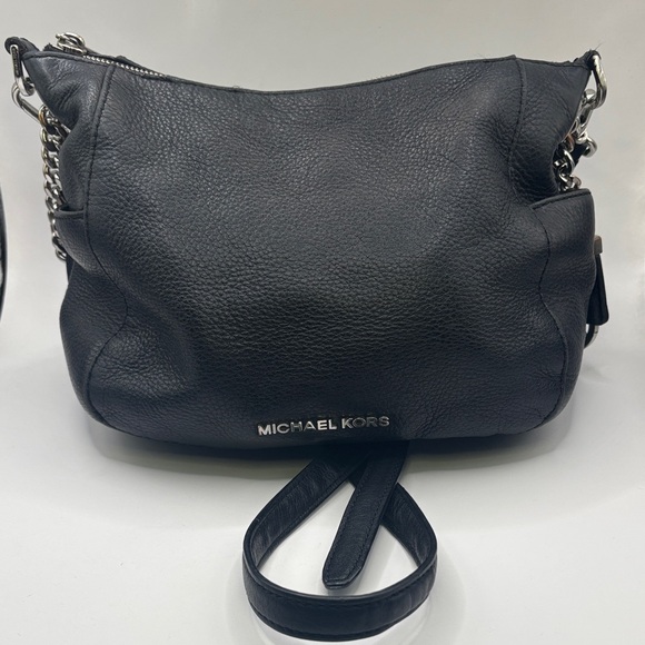 Michael Kors | Bags | Michael Kors Two Way Black Leather Shoulder Bag ...